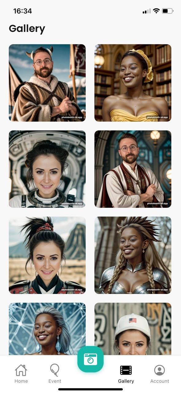 An online Photobooth AI for fun or animate your events